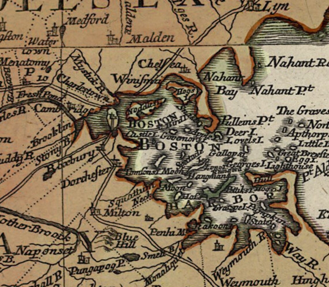 New England 1779 Old Map Reprint Probst NE Maps - Etsy