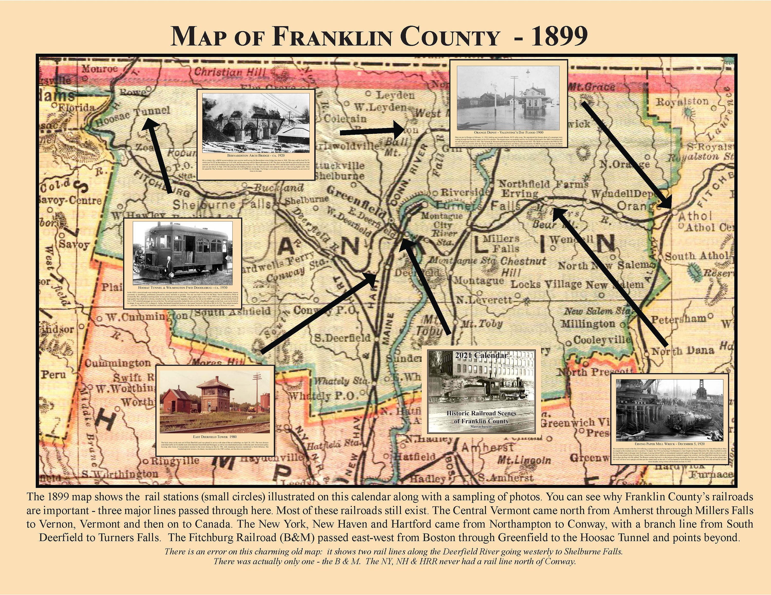 2021 Railroad Calendar for Franklin County Massachusetts 13 | Etsy