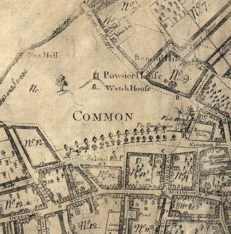 Boston 1769 Map by William Price Reprint | Etsy