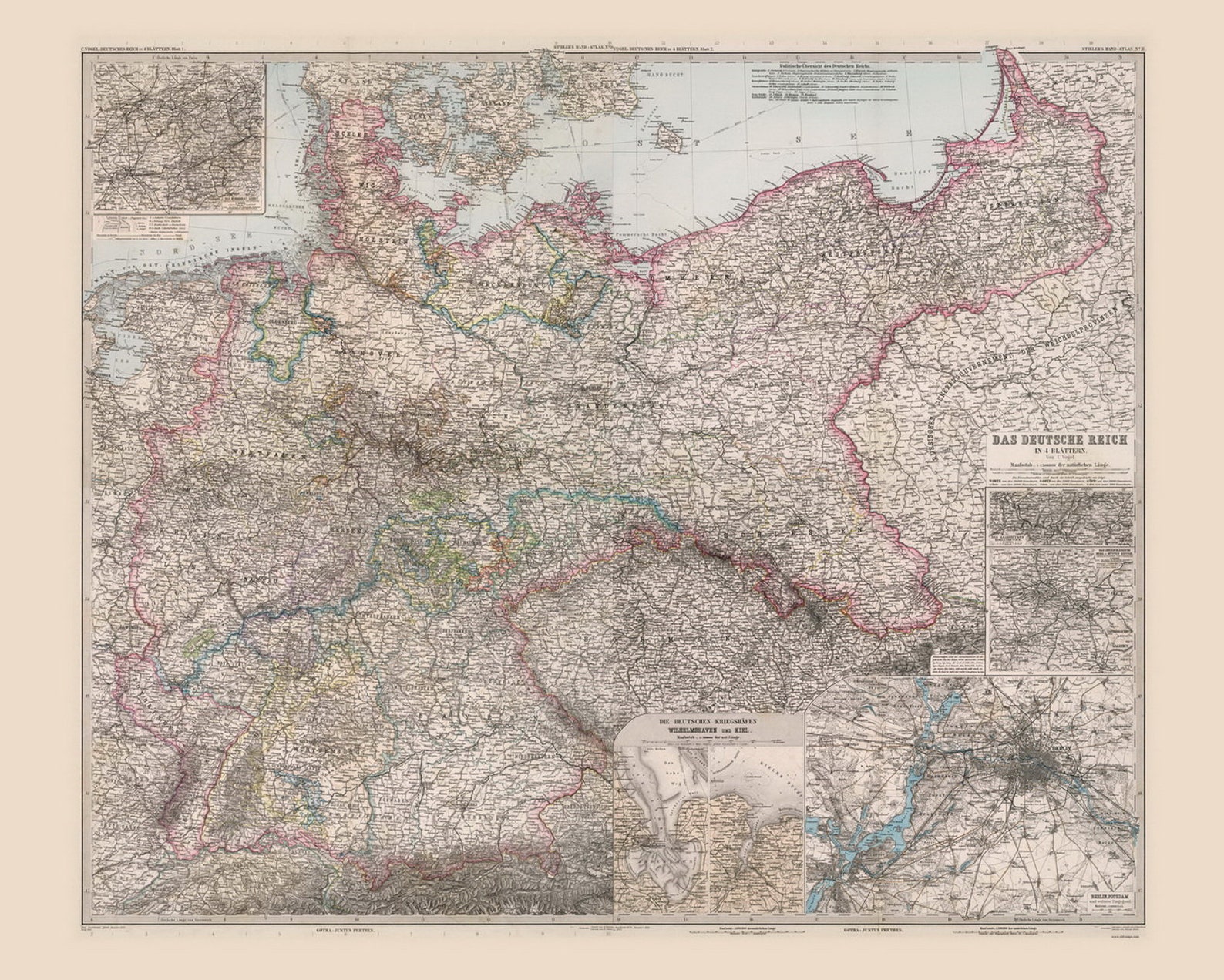 Germany 1892 Rsy Old Map - Europe - Etsy