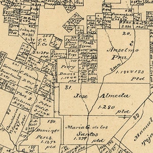 Bexar County, Texas - 1879 - Old Wall Map Reprint With Land Owners ...