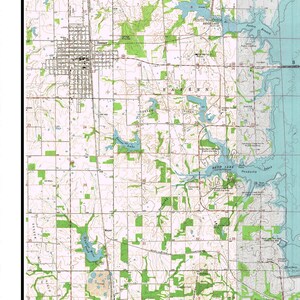 Rend Lake 1975 USGS Old Topographic Map - Custom Composite Illinois ...