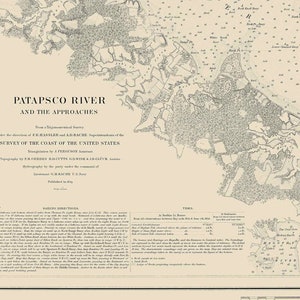 Patapsco River & Approaches - 1849 Nautical Map - Chesapeake Bay ...