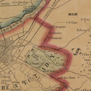 Schenectady County New York 1856 - Old Wall Map Reprint With Homeowner ...