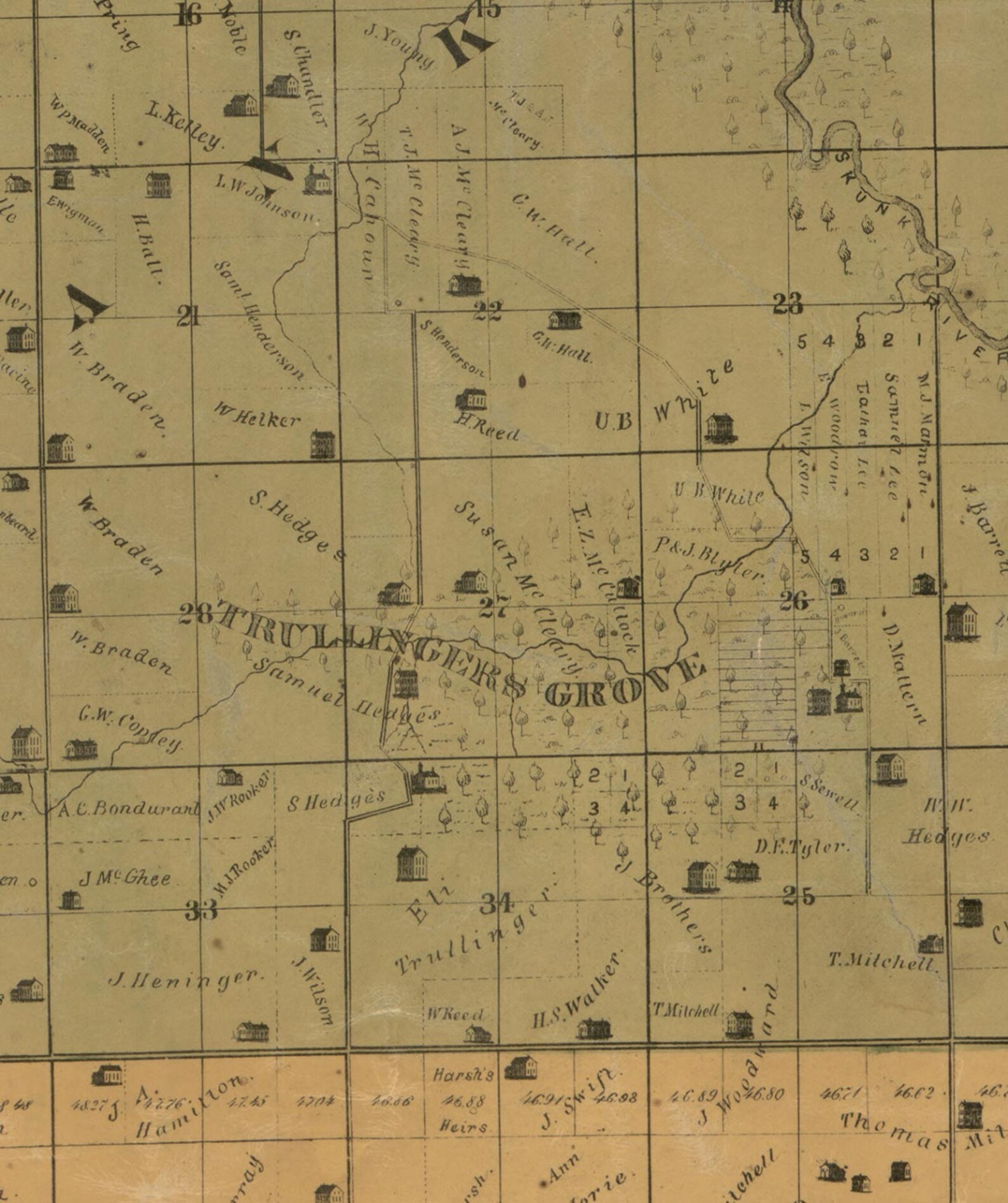 Polk County Iowa 1872 Old Wall Map With Landowner Names Farm | Etsy