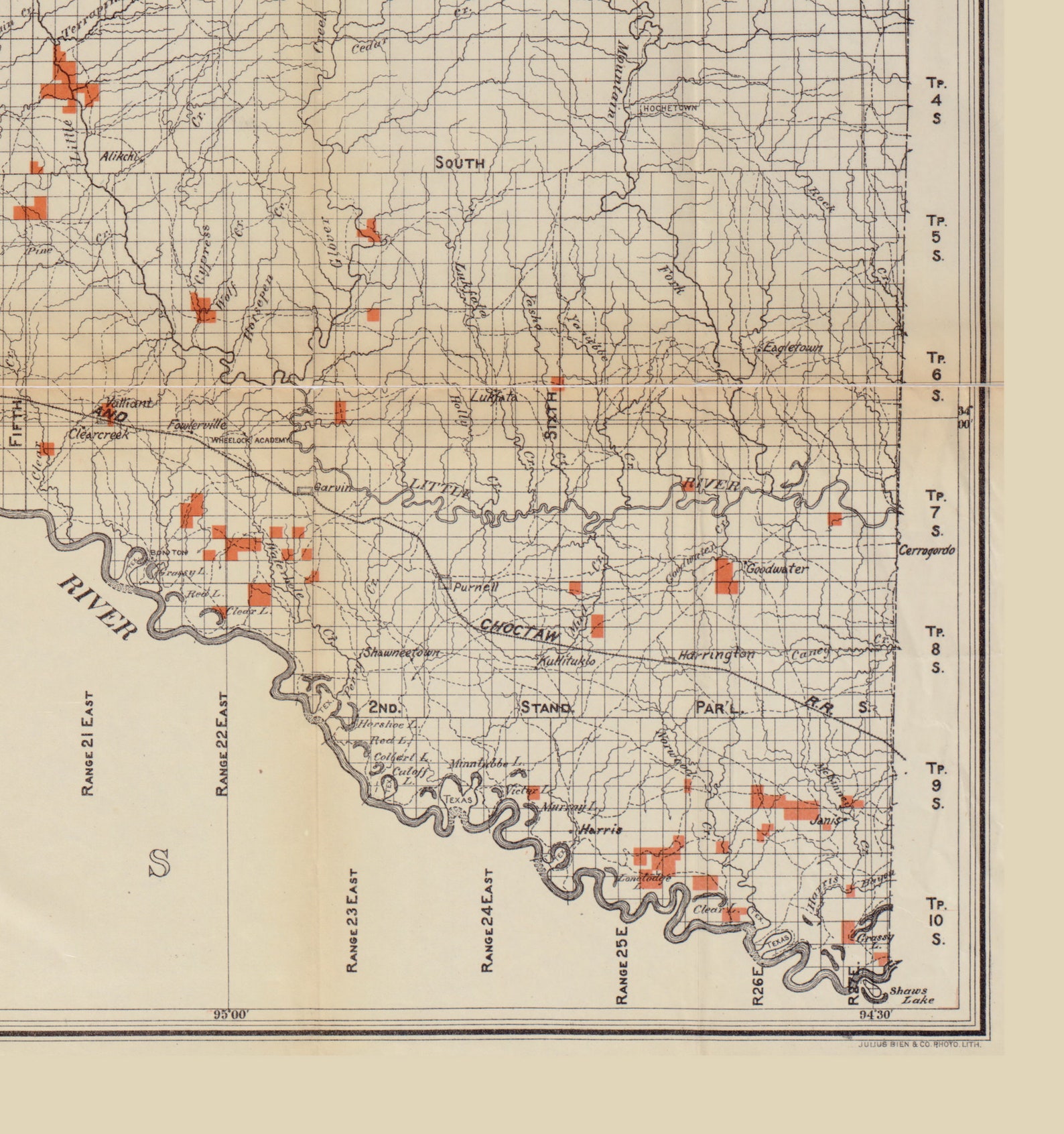 Map of the Choctaw Nation 1903 Now Part of Okahoma Old - Etsy