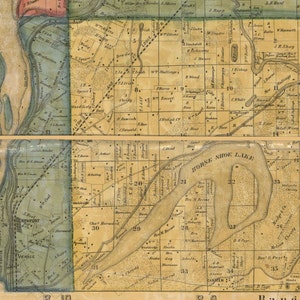 Madison County Illinois 1861 - Old Wall Map Reprint With Homeowner ...