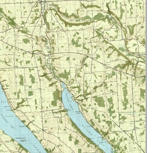 Owasco, Skaneateles and Otisco Lakes - Ca. 1943 USGS Old Topographic ...