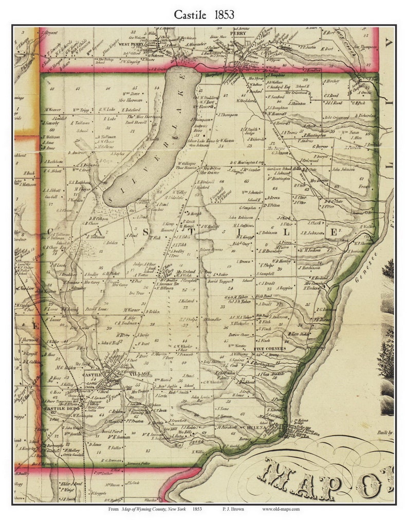 Castille 1853 Carte de la vieille ville avec les noms des - Etsy France
