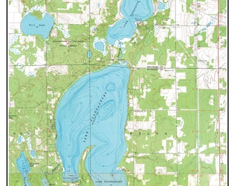 Lake Bemidji Map - Etsy