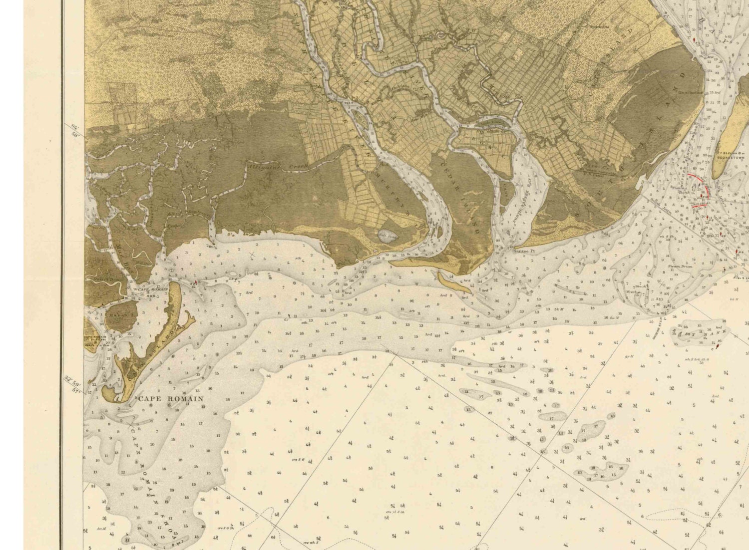 Murrells Inlet to Cape Romain including Winyah Bay 1919 South | Etsy