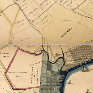 Philadelphia Ca. 1774 - Old Map Reprint - Republished in 1843 - John ...