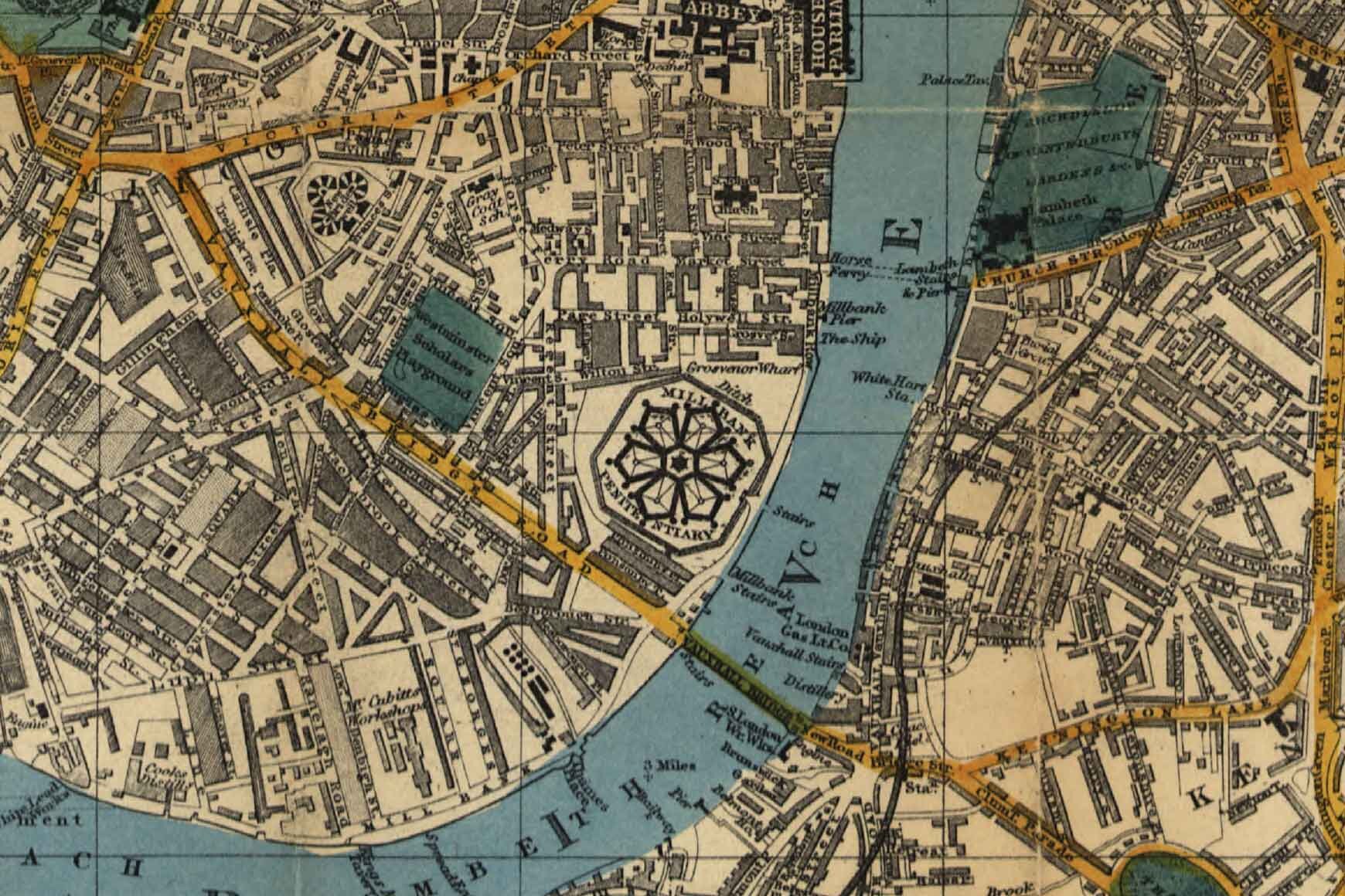 London England 1860 Old Map Reprint - Etsy