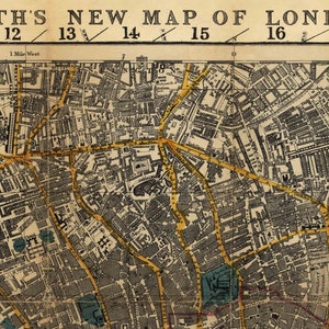 London England 1860 Old Map Reprint - Etsy
