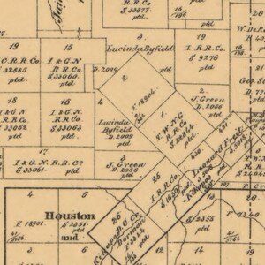 Tom Green County, Texas - East Part - 1894 - Old Wall Map Reprint With ...