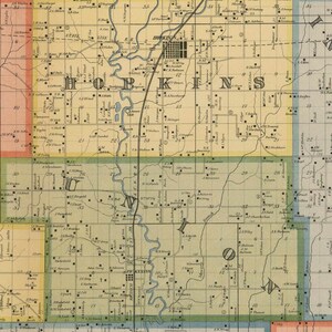 Nodaway County Missouri 1900 - Old Wall Map With Landowner & Homeowner ...