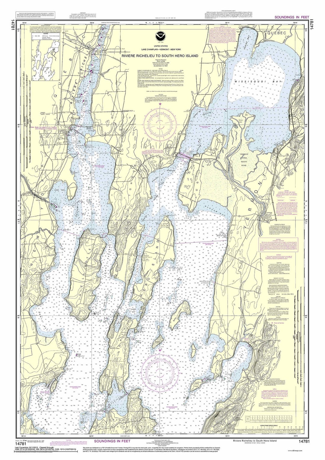 Rouses Point to South Hero Island, VT - 2013 Lake Champlain - Nautical ...