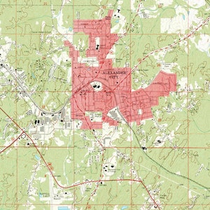 Martin Lake - 1971 Old Topographic Map USGS Custom Composite Reprint ...