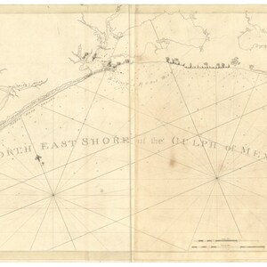 Gulf of Mexico 1780 Map Northeast Shore Revolutionary War Survey by ...