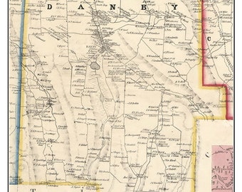 Tompkins County Old Map - Etsy