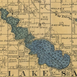 Murray County Minnesota 1898 - Old Wall Map Reprint With Homeowner ...