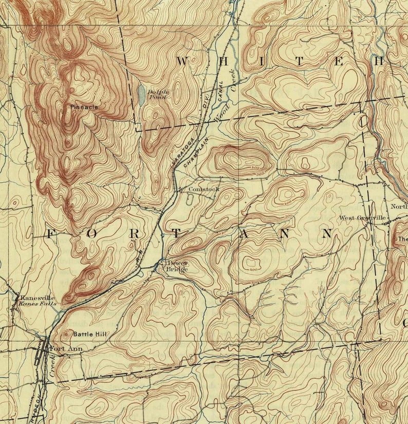 Lake George 1904 USGS Old Topographic Map Custom Composite | Etsy