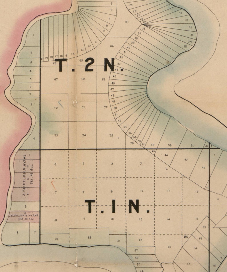 Concordia Parish Louisiana 1860 Old County Wall Map With - Etsy