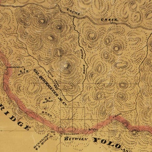 Yolo County California 1871 - Old Wall Map Reprint With Farm Lines - Etsy