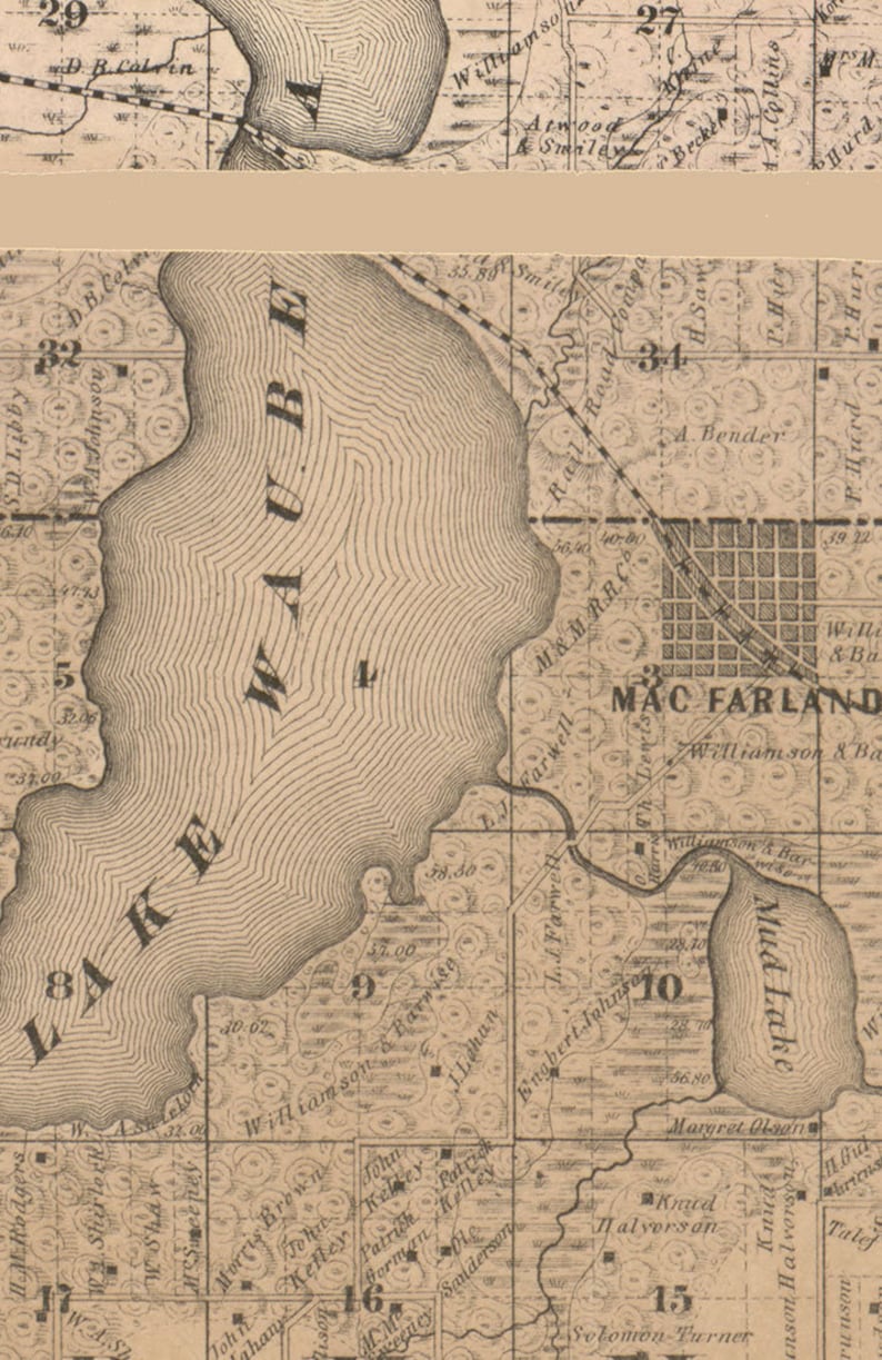 Dane County Wisconsin 1861 Old Wall Map Reprint With - Etsy