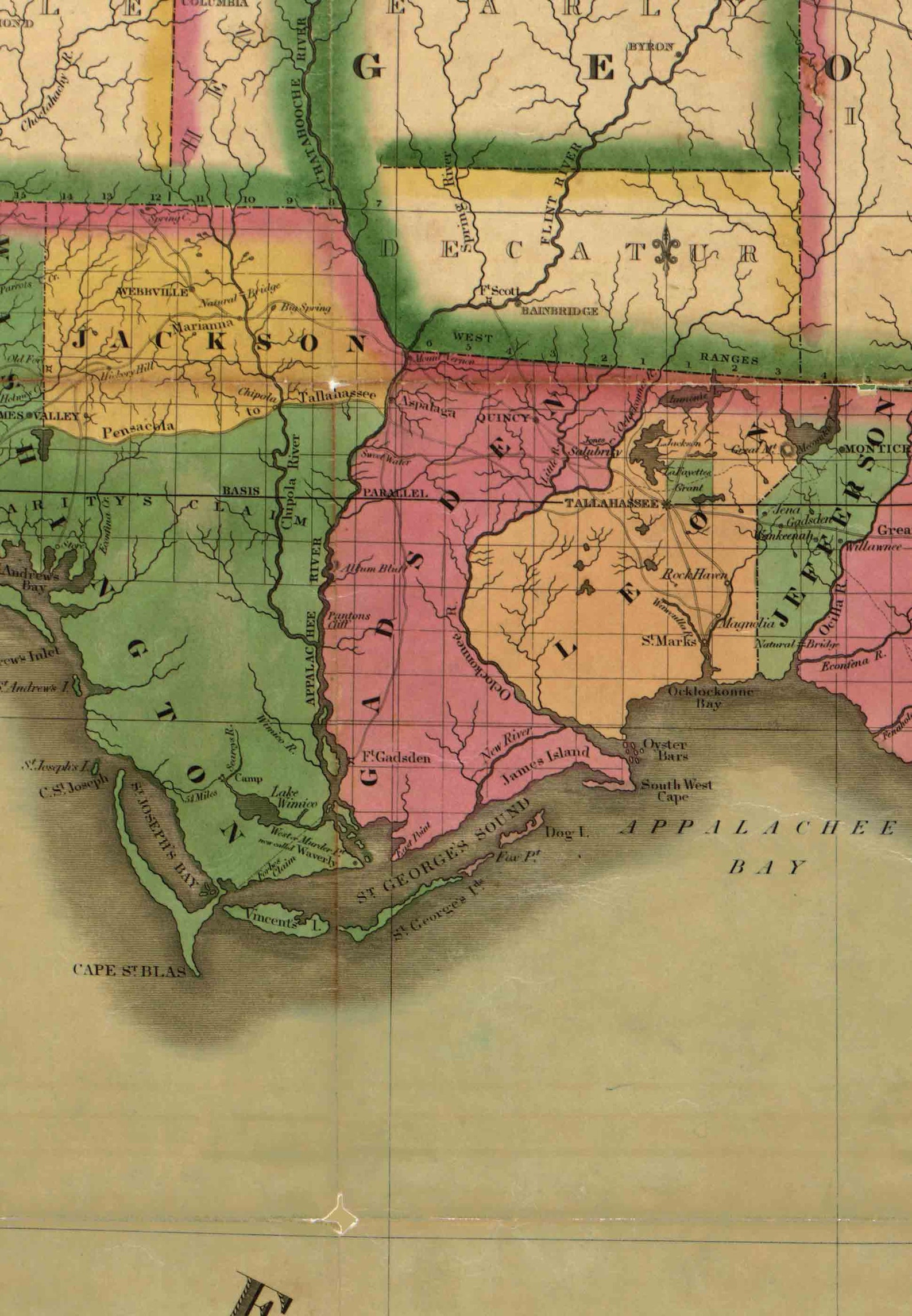 Florida 1829 State Map by Searcy Reprint - Etsy
