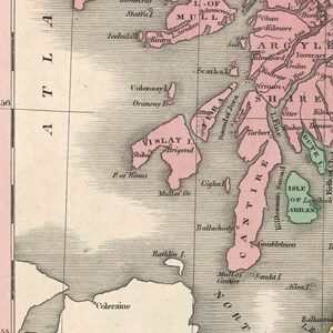 Scotland 1827 Old Map - Finley - Reprint - Etsy