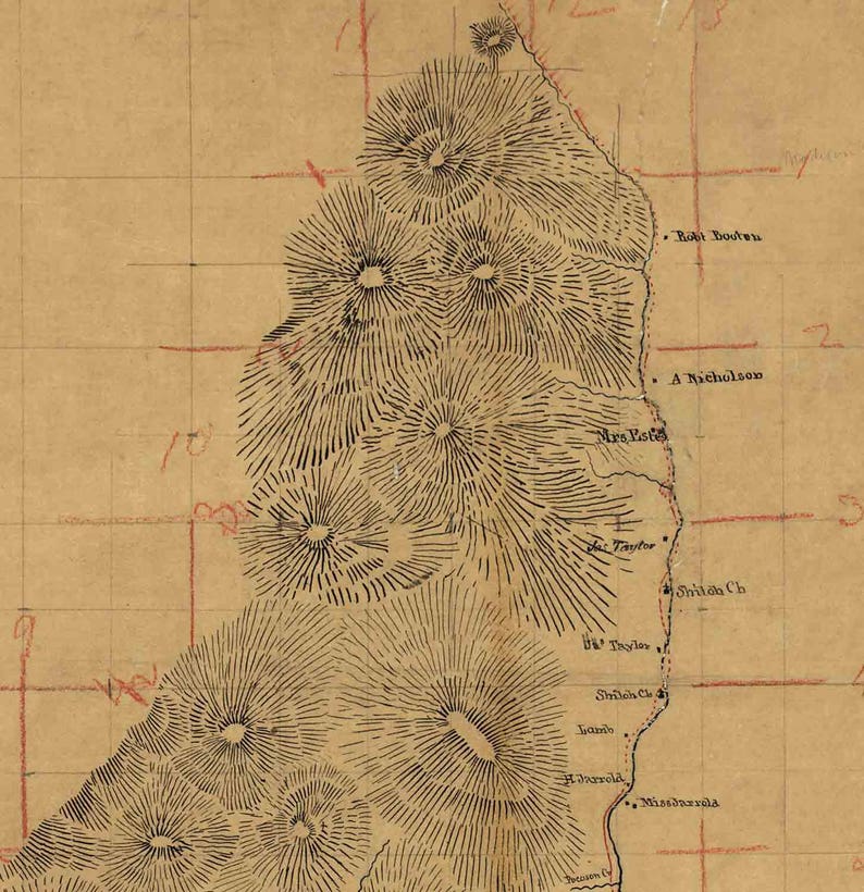 Greene County Virginia Ca 1860 Old Wall Map With Homeowner - Etsy