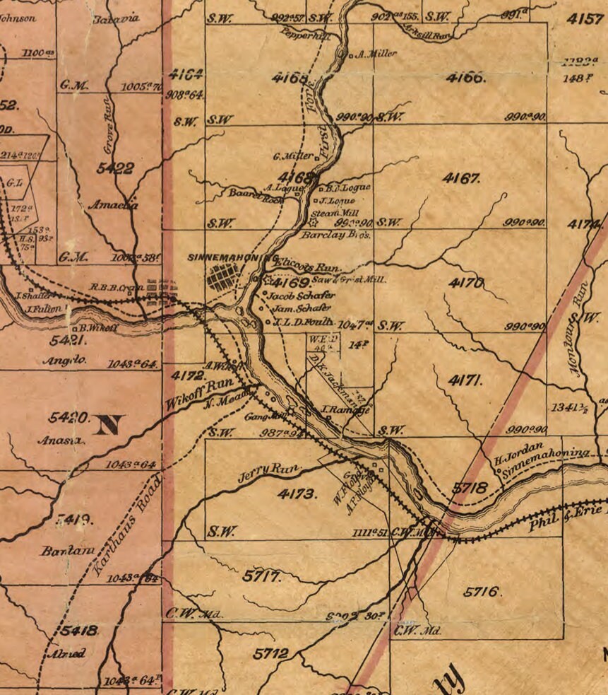 Cameron County Pennsylvania 1870 Old Wall Map with | Etsy