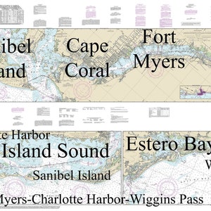 Fort Myers Charlotte Harbor Wiggins Pass - 2014 Map - Nautical Chart ...