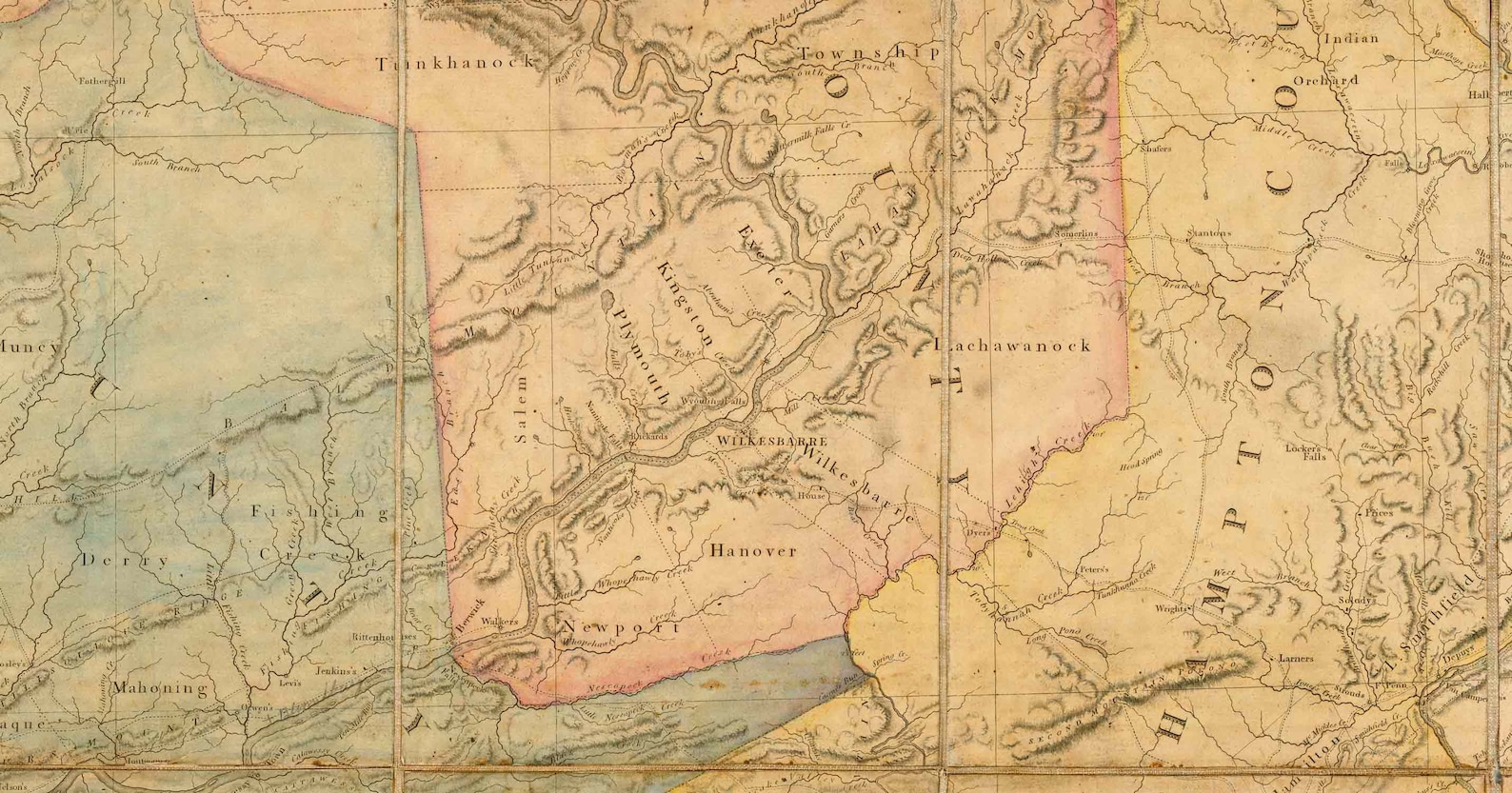Pennsylvania 1792 Old State Map Howell Early Roads - Reprint - Etsy