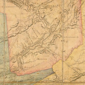 Pennsylvania 1792 Old State Map Howell Early Roads - Reprint - Etsy
