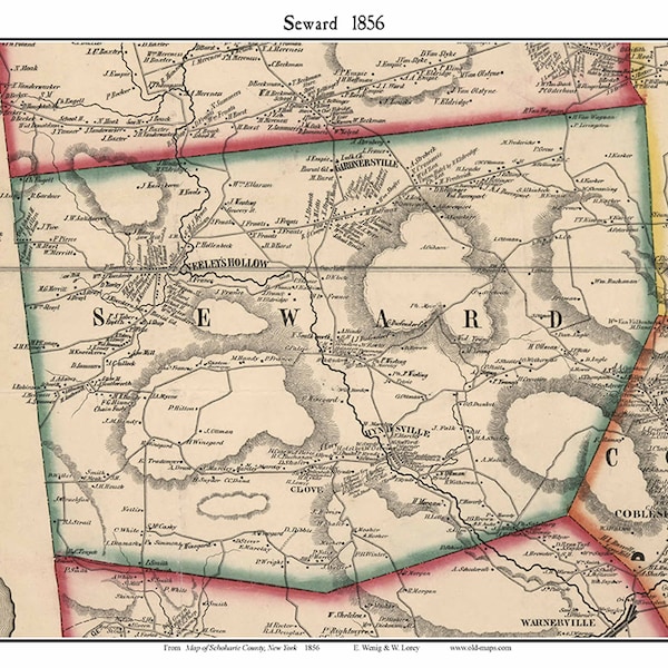 Seward County Map - Etsy