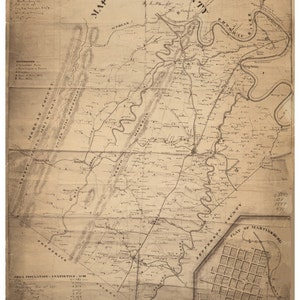 Berkeley County Map 1847 West Virginia - Old Wall Map With Homestead ...