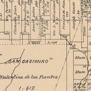 Encinal County, Texas - 1879 - Old Wall Map Reprint With Land Owners ...