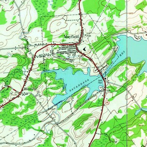 Great Sacandaga Lake 1963 USGS Old Topo Map - Reprint - Custom ...
