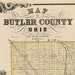 Butler County Ohio 1855 - Old Wall Map Reprint With Homeowner Names ...