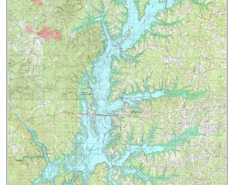 Jordan Lake 1993 Old Map Topo Custom Composite USGS Reprint - Etsy