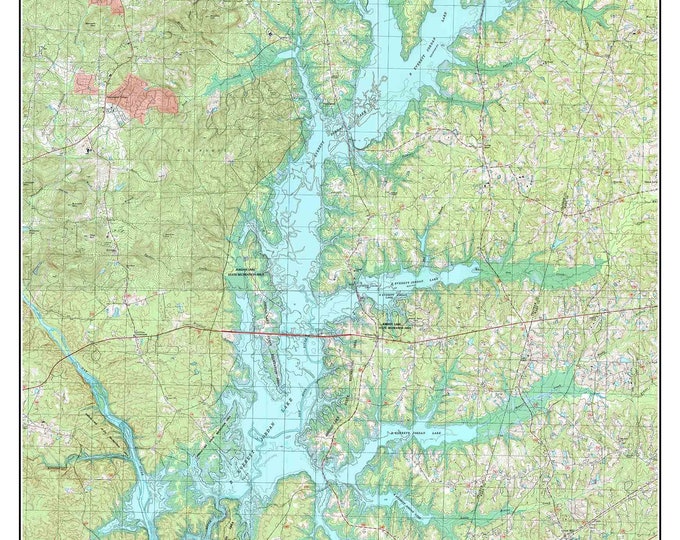 Jordan Lake 1993 Old Map Topo Custom Composite USGS Reprint - Etsy