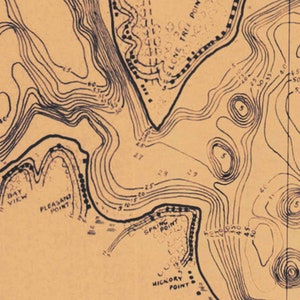 Lake James Indiana 1923 Old Map Reprint - Kemery Island Crusoe Bay Glen ...