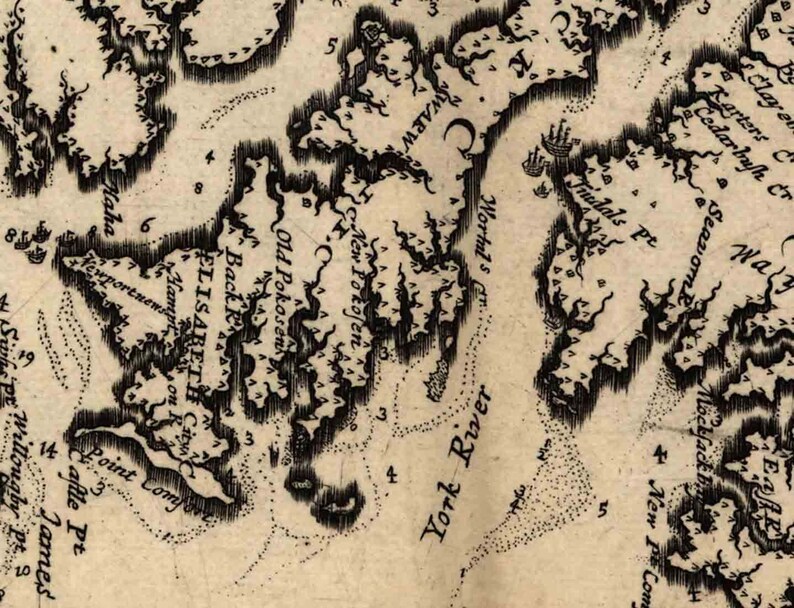Virginia 1673 State Map Herman Reprint - Etsy