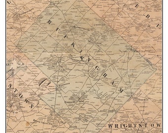 Old Bucks County Map - Etsy