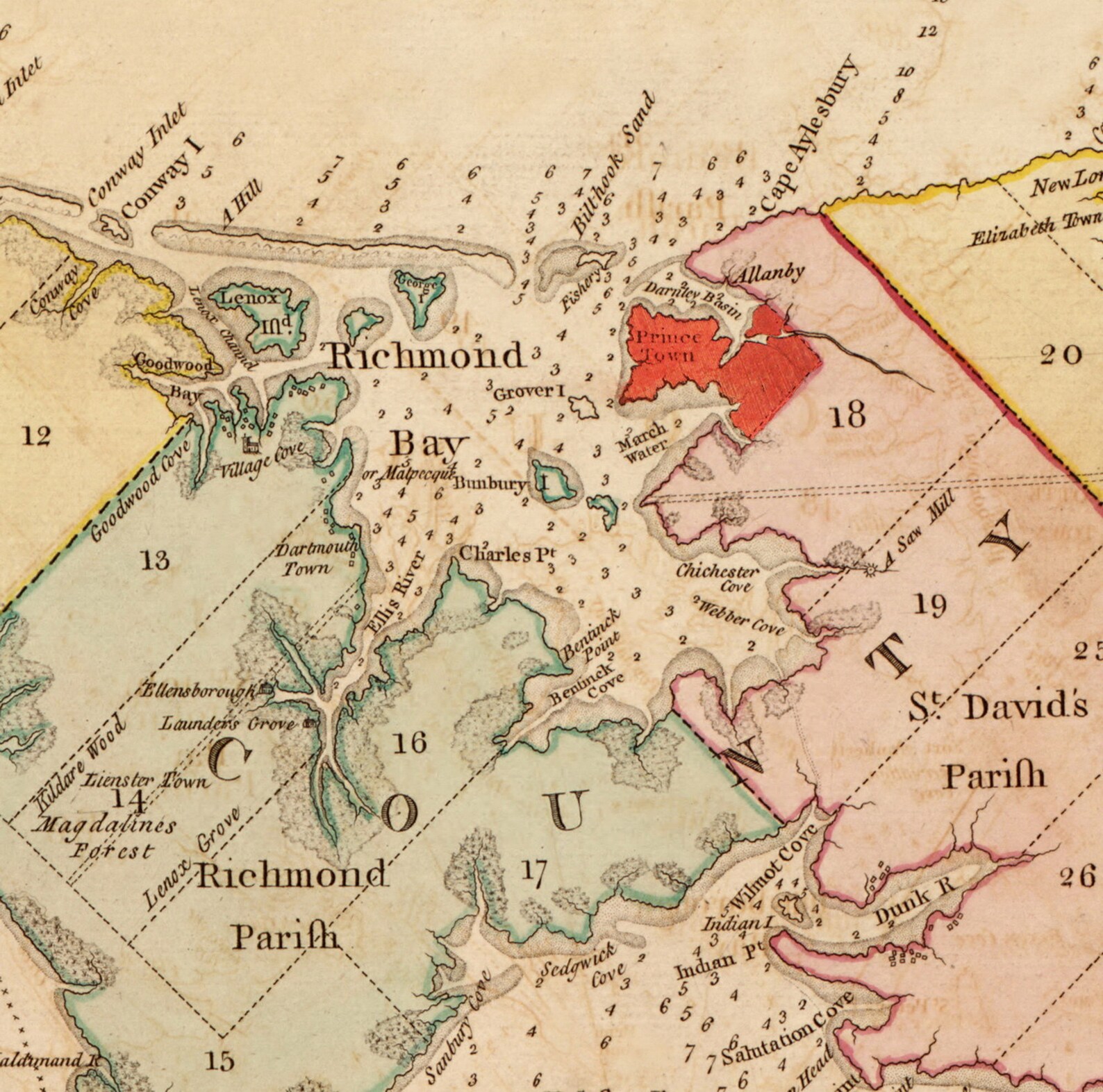 Prince Edward Island 1775 Old Map Reprint PEI Canada Gulf St - Etsy