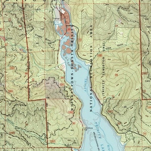 Trinity Lake 1998 Old Topographic Map USGS Custom Composite Reprint ...