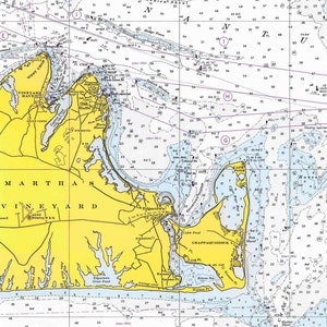 Nantucket Sound and Approaches - 1968 - Nautical Map Reprint 80000 AC ...