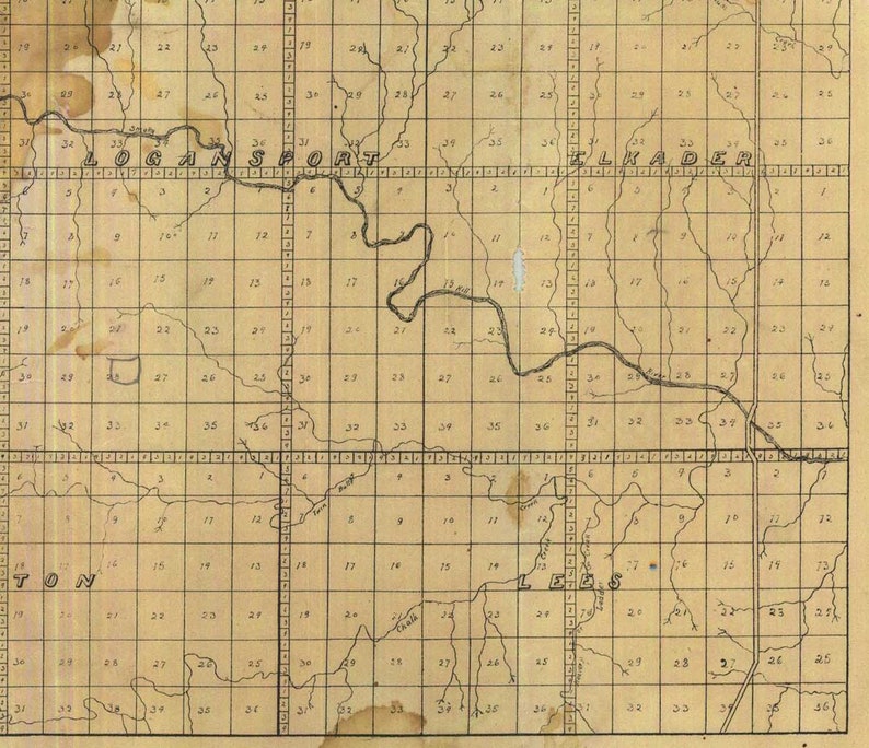 Logan County Kansas 1895 Linville Old Wall Map Reprint - Etsy